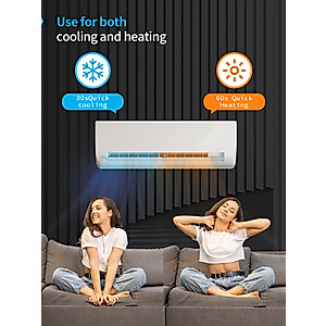 TABU Mini Split System 12000BTU Air Conditioner with Inverter, 115V Energy Saving AC/Heating System, Wall-Mounted Ductless Air Conditioner and Heater with Heat Pump, Remote Control & Installation Kit