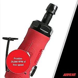AIRCAT Pneumatic Tools 6290: .75 HP Reversible Straight Die Grinder 20,000 RPM