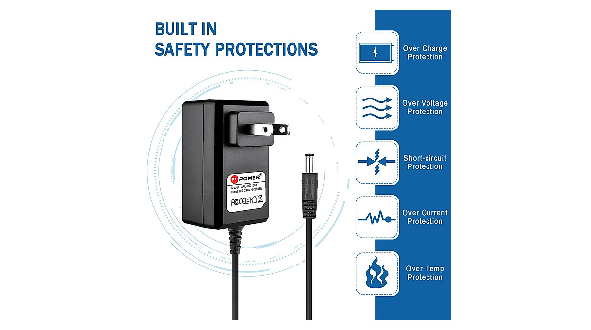 PKPOWER AC DC Adapter for Swiffer Sweep & Vac