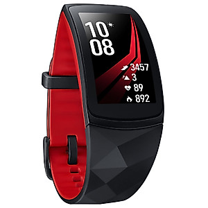 SAMSUNG Gear Fit2 Pro Fitness Smartwatch (Small) - Red (Renewed)