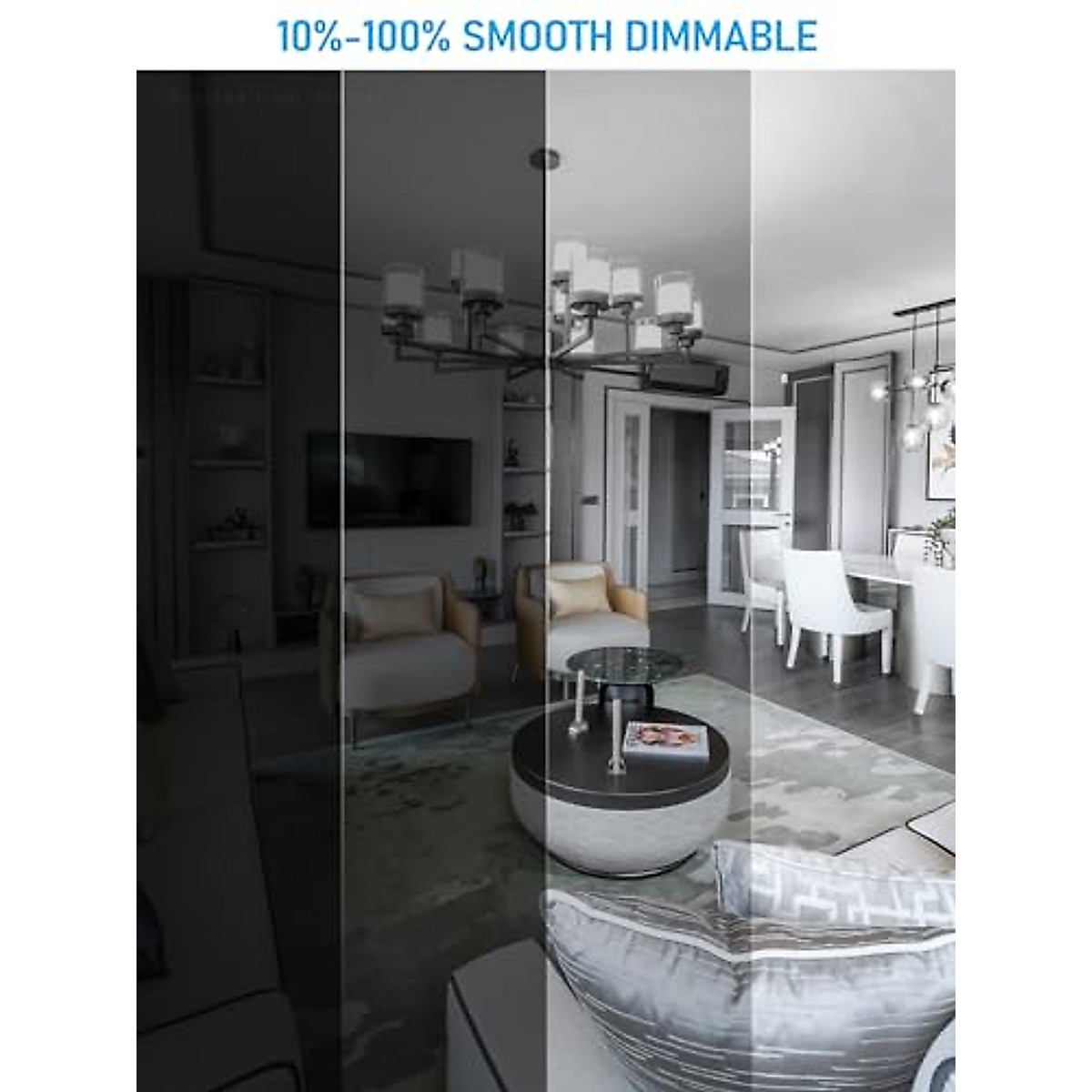 TORCHSTAR 12-Pack A19 LED Light Bulbs 60W Equivalent, UL Listed, 5000K Daylight, Dimmable, 9W, 800lm, Flicker Free, E26 Standard Base LED Bulb for Ceiling Fan, Lamp, 15,000hrs