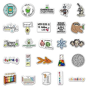 50PCS Pack Chemical Laboratory Equations Chemistry Stickers for DIY Laptops Stationery Phone Case Skateboard Gifts Decals for Kids Birthday Party
