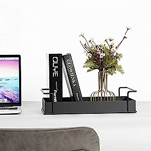 YURONG Decorative Coffee Table Tray Black Tray with Handles Serving Tray Christmas Decorations Tray for Home Table House Room 13.4 X 8.3 X 3.2 inches