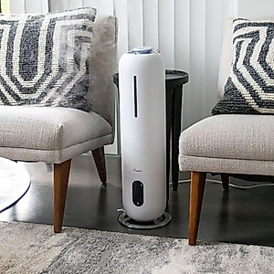 Crane Ultrasonic Cool Mist Tower Humidifier, 2 Gallon,White,EE-6917