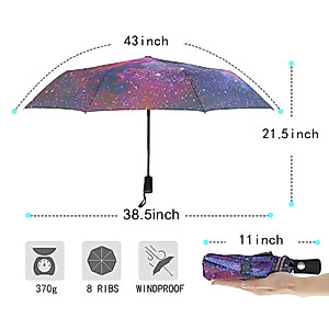 LFLFWY Folding Umbrella - Compact Travel Umbrella Automatic Open and Close, Lightweight Windproof Waterproof Umbrella For Women and Men, Best Umbrellas for rain mini-cute star