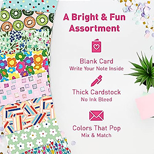 S&O Blank Cards for All Occasions in One Box Set - Blank Notecards with Envelopes for Handwritten Messages - All Occasion Cards Assortment Box with Envelopes - 100 Vibrant Notecards and Envelopes Set