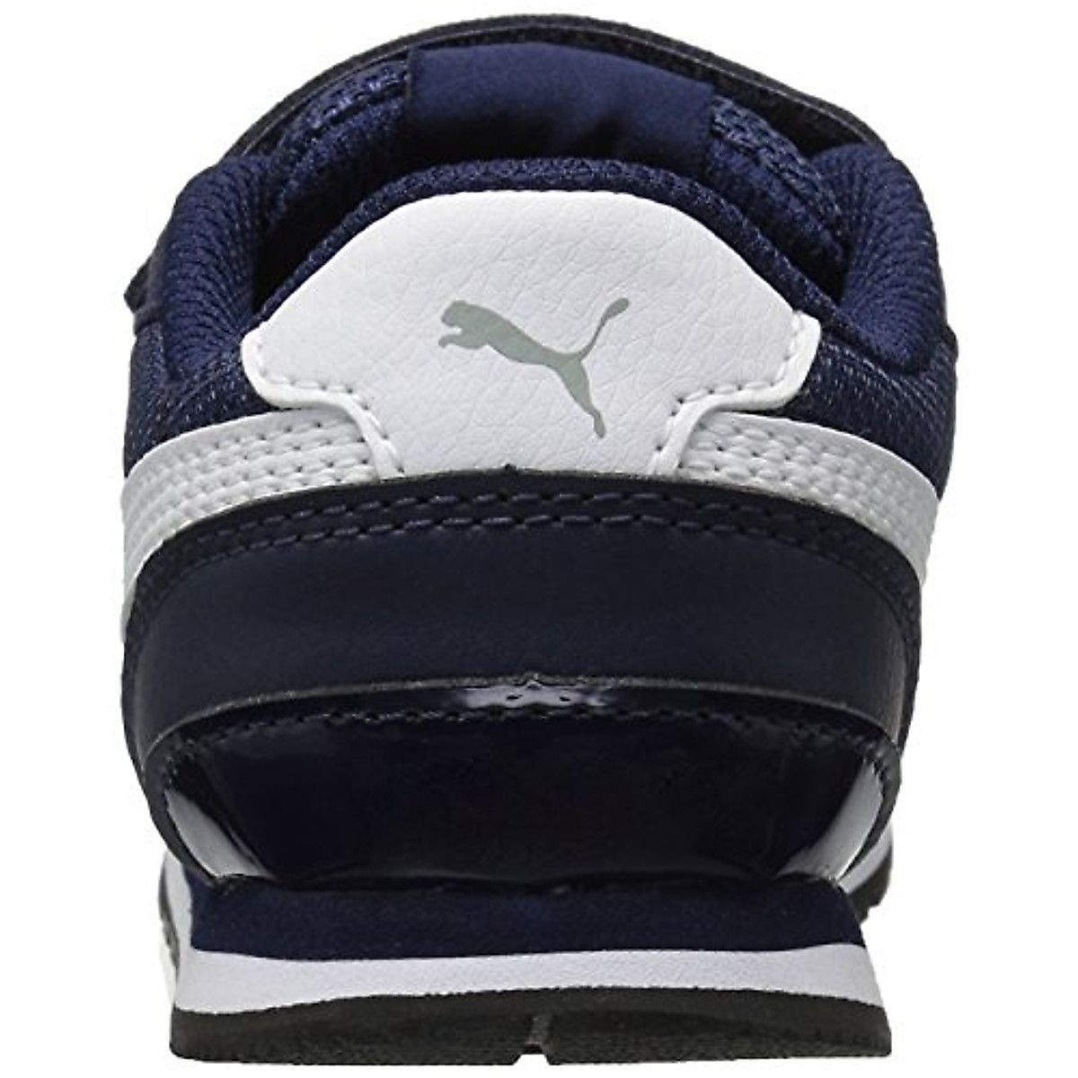 PUMA Unisex-Baby Carson 2 Metallic Mesh Hook and Loop Sneaker, Peacoat/White , 7C US Toddler