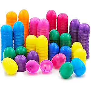 The Dreidel Company Fillable Easter Eggs 2.3" (25 Pack) with Hinge Bulk Colorful Bright Plastic Easter Eggs, Perfect for Easter Egg Hunt, Suprise Egg, 2.3" Assorted Colors (25-Pack)