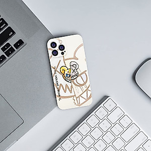 XUOWRKPO for iPhone 13 Pro Case Skull Anime Design for Cover Shark Bear Cartoon Graphics Soft Silicone TPU Protective Phone Cover Fit for Boys Girls Teens Women Men Cool White