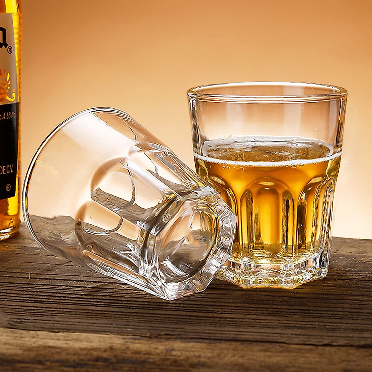 QAPPDA Shot glasses Set,1.6 OZ Mini Glass Cups Espresso Shot Glass Tequila Bar Glass,Clear Shooter Glass Bulk Set of 48,Small Glass Shot Cups with Heavy Base for Vodka,Liquor,Party,Birthday.