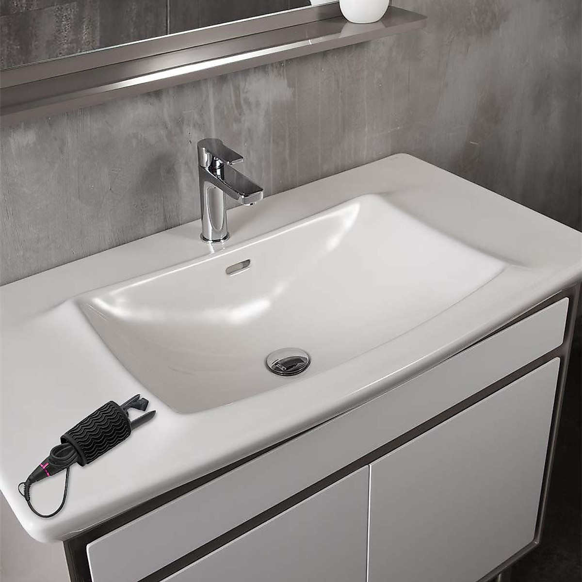 HeatHeat Resistant Silicone Mat Pouch for Flat Iron, Curler Wand, Hot Waver, Salon Tools Appliances, Portable Styling Heat mat, Curling Iron pad Cover, Hair Straightener Travel Bag Case (1Pink)