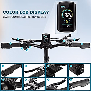 GOSEN Folding Electric Bike 750W Q3-Plus Fat Tire 20" x 4.0 Electric Bicycle for Adult- 48V 12Ah Battery- Shimano 7-Speed Commuter City E-Bike with Seat Suspension- Hydraulic Brake- UL Certified