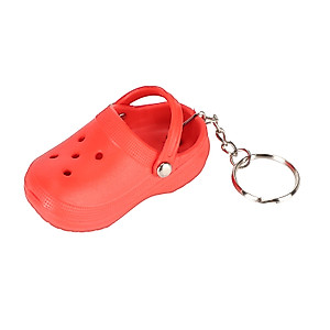 Pssopp 20Pcs Mini Croc Shoe Keychain Slipper Keychain Slipper Key Ring Cute for Backpacks Gifts Cute Shoes Keychain for Kids Boys Girls
