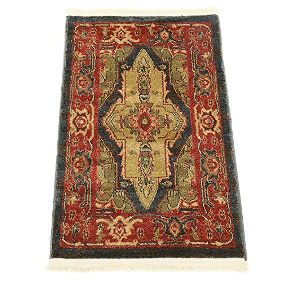 Unique Loom Sahand Collection Area Rug - Arsaces (2' 2" x 3' 1" Rectangle, Navy Blue/ Gray)