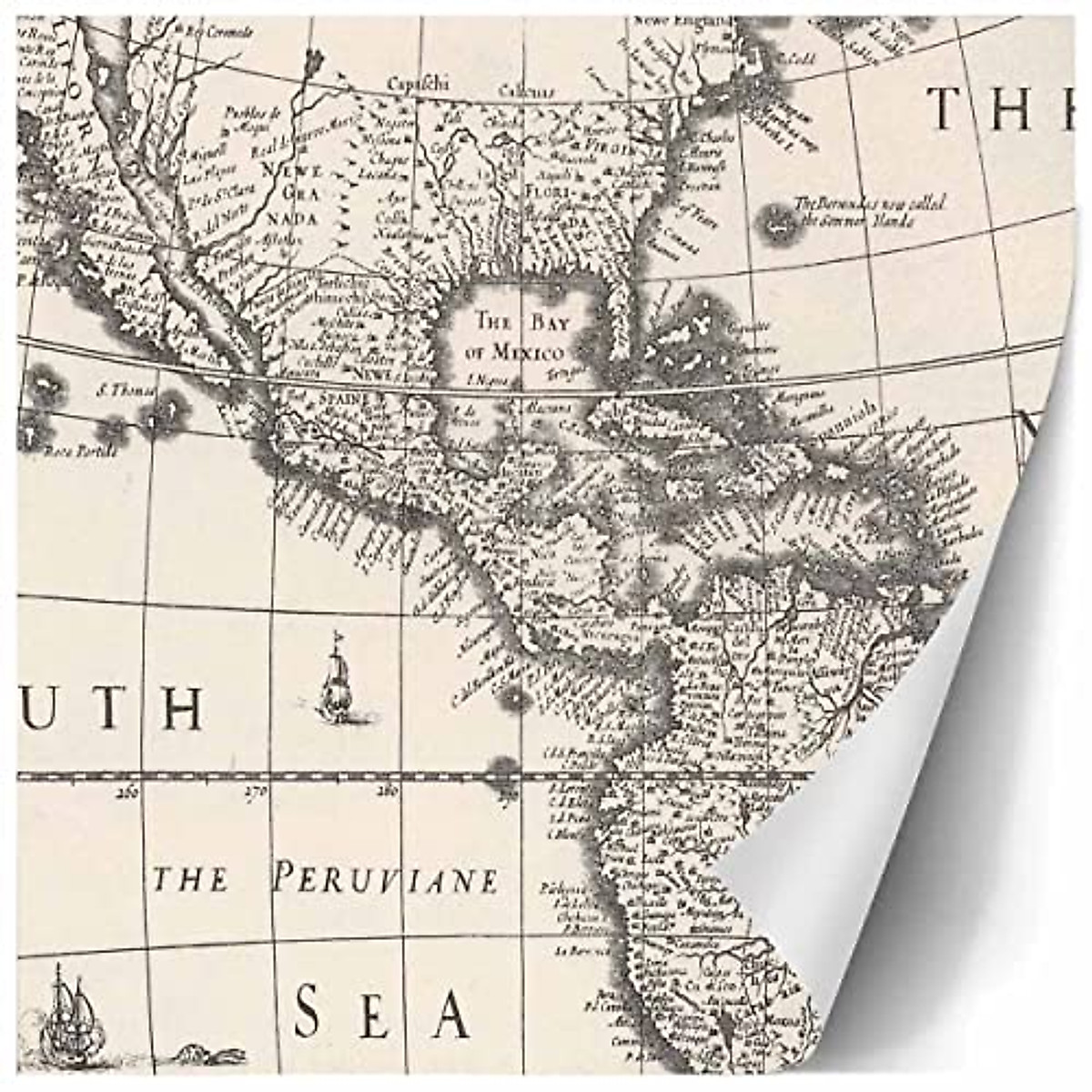 InterestPrint Map of America Folded Wrapping Paper Festival Theme Design for Birthday,1 Roll