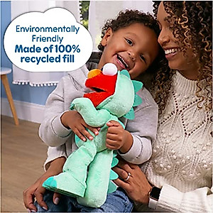 SESAME STREET Dino Stomp Elmo 13-Inch Plush Stuffed Animal Sings and Dances, Kids Toys for Ages 18 Month by Just Play