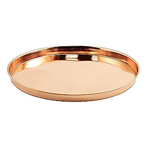 Achla Designs TRY-R12 12 inch Copper Round Tray, 12-inch