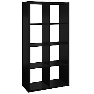 ClosetMaid 4587 Decorative Open Back 8-Cube Storage Organizer, Black, 4587
