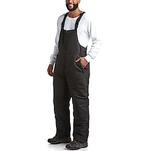 Cherokee Men's Snow Bib - Insulated Waterproof Snow Pants Ski/Snowboard Overalls (M-2XL), Size X-Large, Black