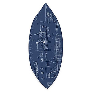 Designed for Flight Spitfire IX WWII Blueprint Series Fighter Airplane Throw Pillow, 18x18, Multicolor