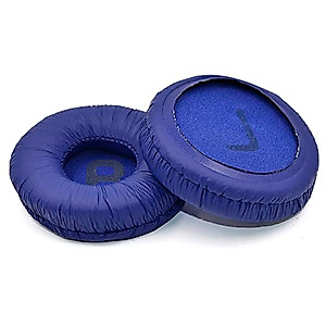 defean 70mm Round Ear Cushion Replacement Cushions Ear Pads Compatible with Sony MDR-ZX110 / MDR-ZX330BT / V150 / WH-CH500 / JBL T500BT / T450BT &Many Other 70MM Round On-Ear Headphones (Blue)