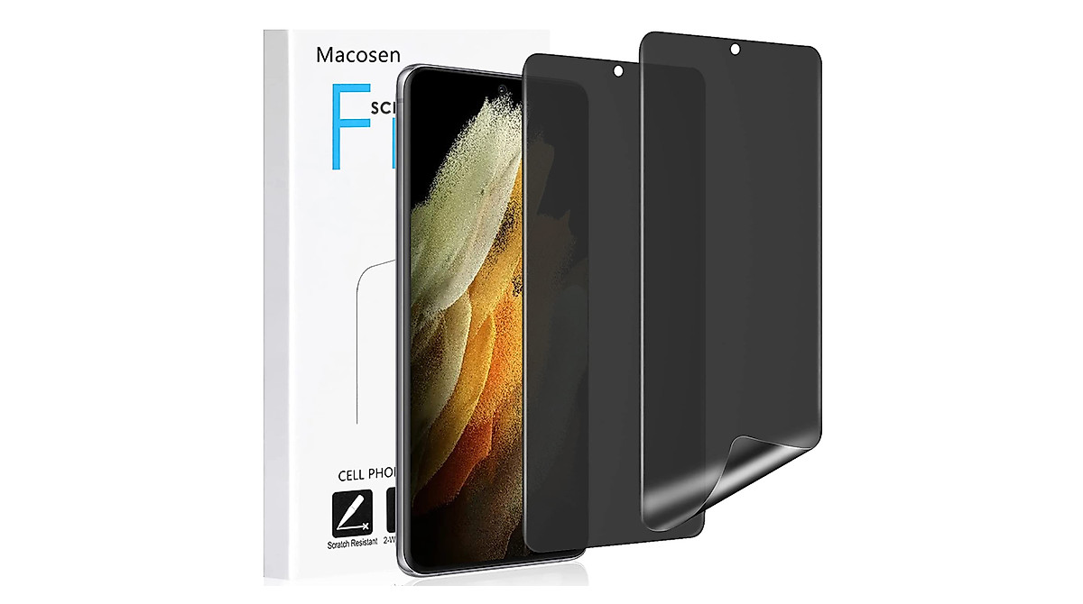 [2 Pack]Galaxy S21 Ultra Privacy Screen Protector Support Fingerprint ...