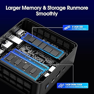 Intel NUC 11 NUC11PAHi7 Panther Canyon Mini PC, i7-1165G7, 16GB RAM, 512GB SSD, Mini Computers Windows 11 Pro for Business Home Office, Support 8K/WiFi 6/4K Quad Display/Bluetooth 5/Thunderbolt 3