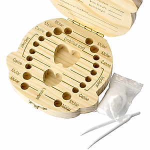 Mogoko Cute Baby Tooth Box, Wooden Milk Teeth Storage Organizer, Kids Lost Tooth Keeper Box For Girl (English, Princess)