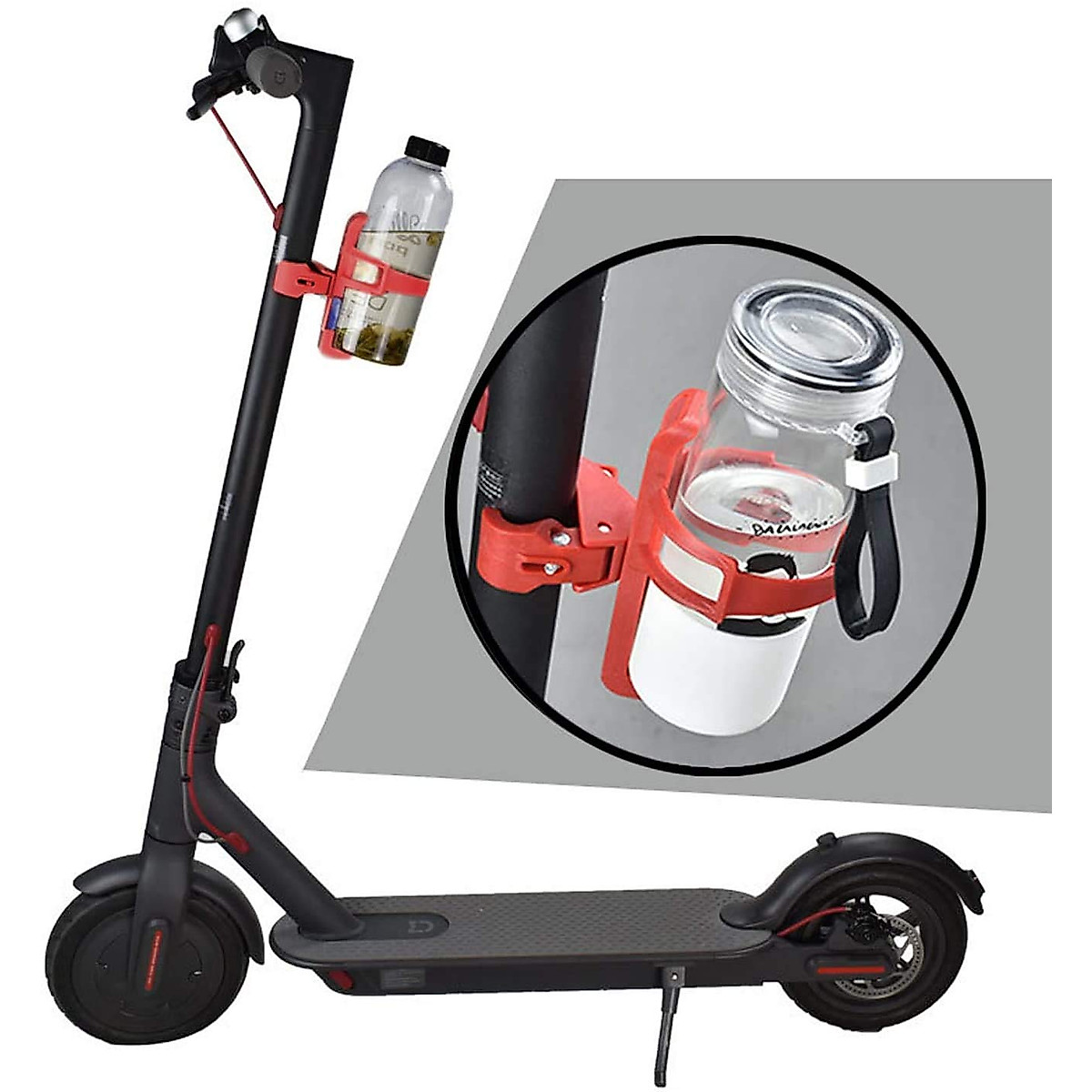 GLDYTIMES 360 Degrees Rotation Water Bottle Holder Replacement for Bike &Electric Scooter, Anti-Slip Fast Dismounting Accessories Cup Drink Holder