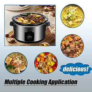 FASOZUKA Slow Cooker Liners 40×Cooking Bags Extra Large Size Disposable Pot Liners, Fit 3QT to 8QT for Slow Cooker Cooking Trays Suitable for Oval & Round Pots 13"x 21", 40 Liners
