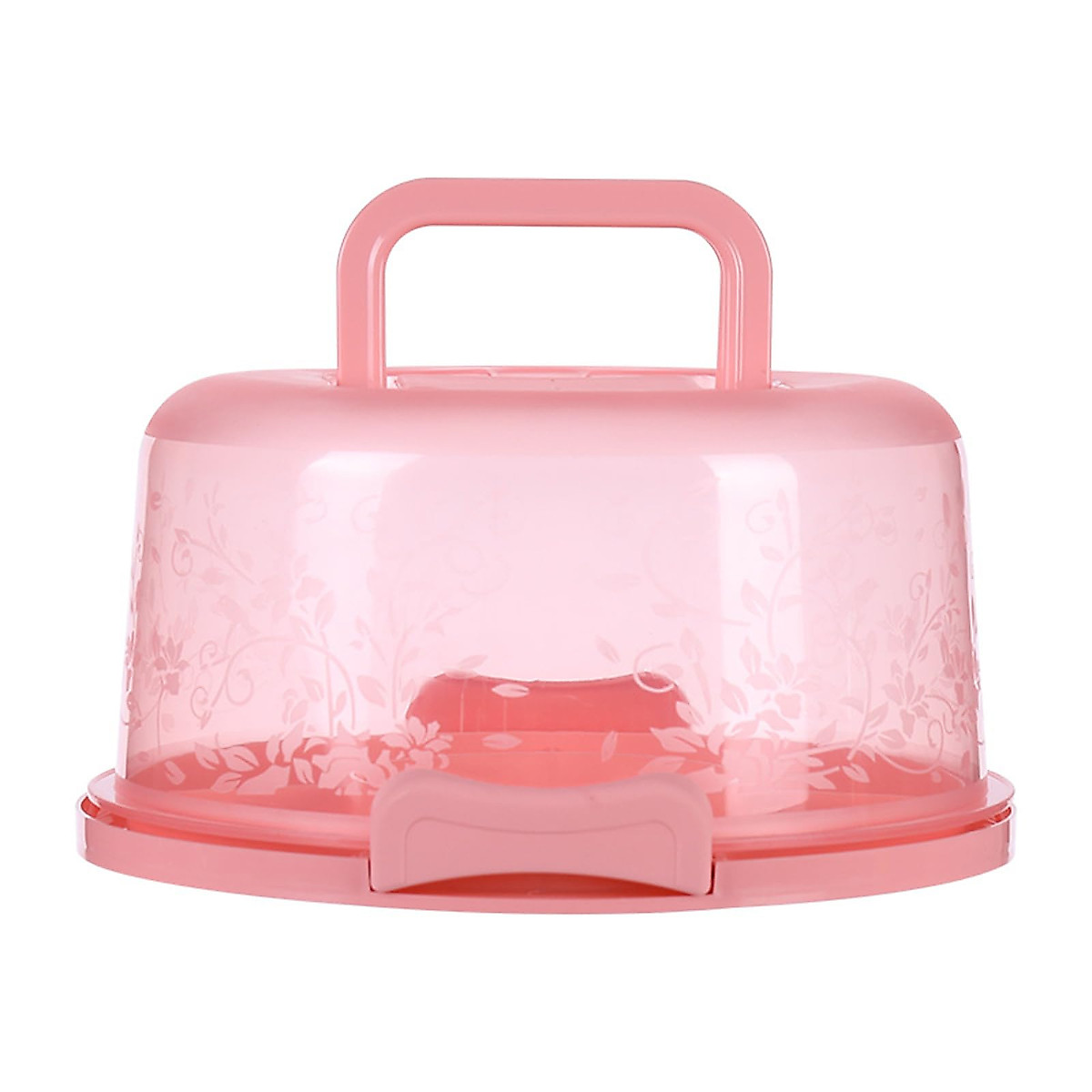 UracoN Round Carrier Plastic Cake Keeper, With Lid And Handle Cake Transport Container Plastic Cake Keeper With Lid Cake Decorating Kit (pink)