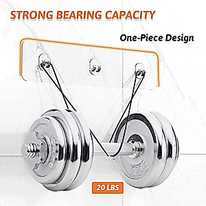 MAYKI Adhesive Hook Strip 4 Packs, Transparent Strong Sticky Adhesive Strips for Shower Caddy, Kitchen Racks, Bathroom Storage Shelves