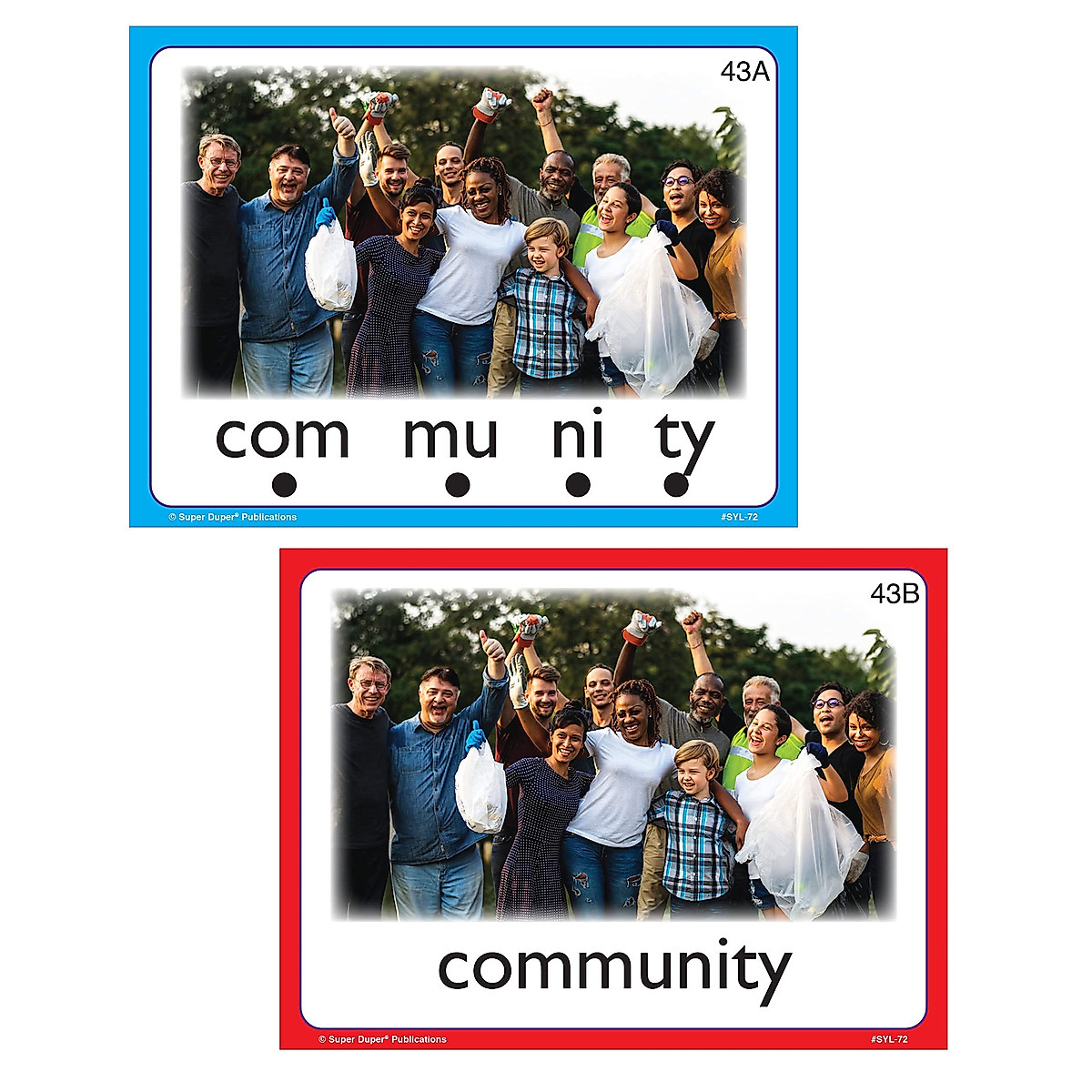 Super Duper Publications | Syllable Practice Fun Deck Flash Cards | Educational Learning Resource for Children