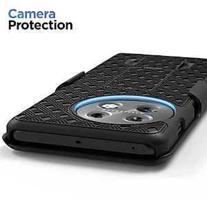 Encased DuraClip for OnePlus 11 5G Phone Case with Belt Holster Clip and Kickstand (Matte Black)