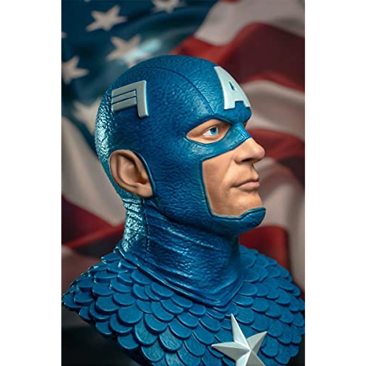 Legends in 3-Dimensions: Marvel Comics Captain America 1: 2 Scale Bust, Multicolor