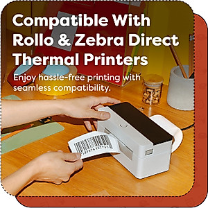 Aegis Adhesives - 2” X 1” Direct Thermal Labels for UPC Barcodes, Address, Perforated & Compatible with Rollo, Zebra, & Other Desktop Label Printers (12 Rolls, 1300/Roll)