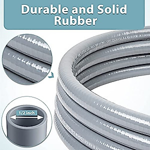 SHINESTAR 1/2" ID Natural Gas Hose (24 Feet), Low Pressure Propane Quick Disconnect Hose, Compatible with Weber, Char-Broil, Patio Heater, BBQ, and More