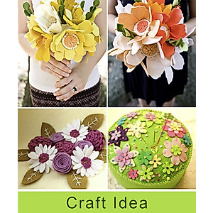 YYCRAFT Squares Soft Felt Sheets 12 X 12 Inch Felt Fabric Squares Patchwork Sewing DIY Craft 1.6mm Thick - 24 Pcs,White