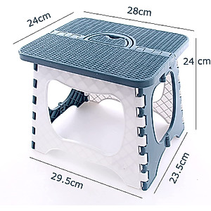 9 Inch Folding Step Stool Step Platform Anti Slip Top Portable Compact Foldable Step Ladder for Bathroom, Garden, Library, Kitchen, School, Closet & Shower for Kids and Adults