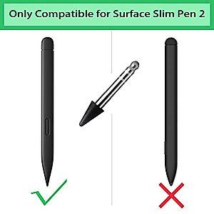 Replacement Tip Nib Compatible with Microsoft Surface Slim Pen 2 Compatible for Microsoft Surface Pro X /9/8/Surface Laptop Studio, Slim Pen 2 Nib Tip Replacement