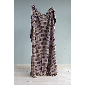Bloomingville Woven Recycled Cotton Blend Throw with Fringe