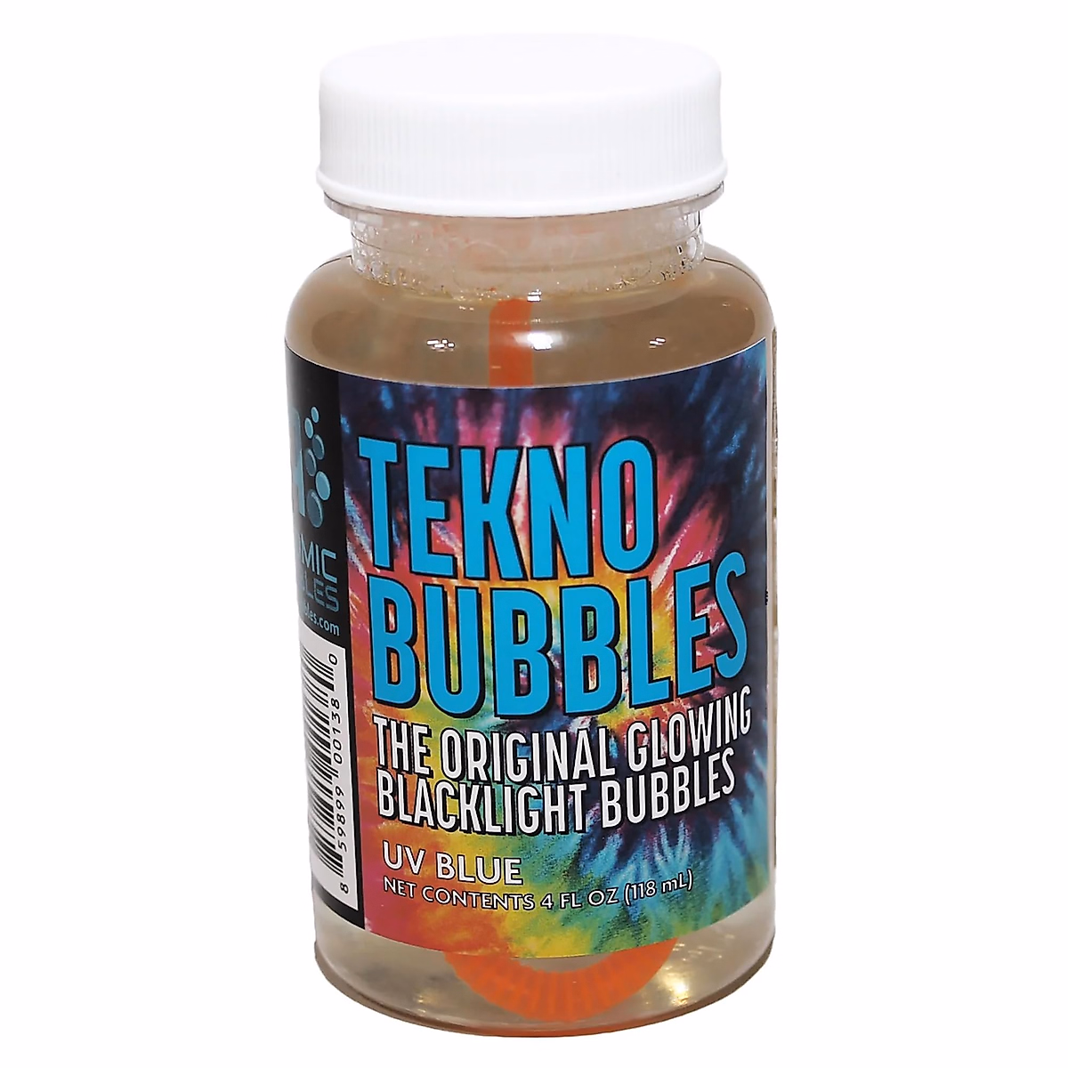 Atomic Bubbles: Tekno Bubbles - Blue 6 Pack - 4oz Bottles, UV Blacklight Glow Bubbles, Glow Parties, Indoor & Outdoor, Safe for Kids, Non-Toxic