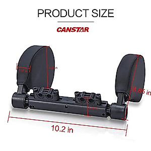CANSTAR Car Headrest Pillow for Kids Adjustable Car Seat Neck Support for Travel Car Sleeping Pillow for Kids and Adult(Black)