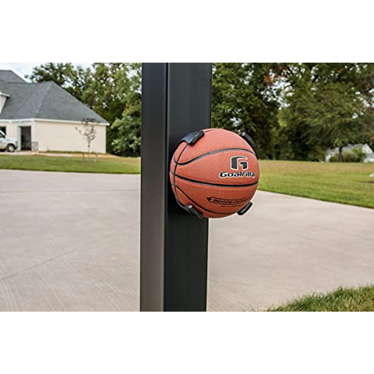 Silverback Basketball Holder Compatible with Men's, Women's, Youth Basketballs, Soccer Balls, Volleyballs, and Kickballs,Black