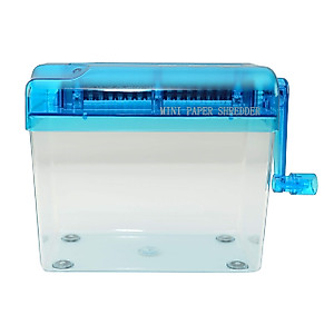 HOME-X Hand Crank Paper Document Shredder, Office and Teaching Supplies