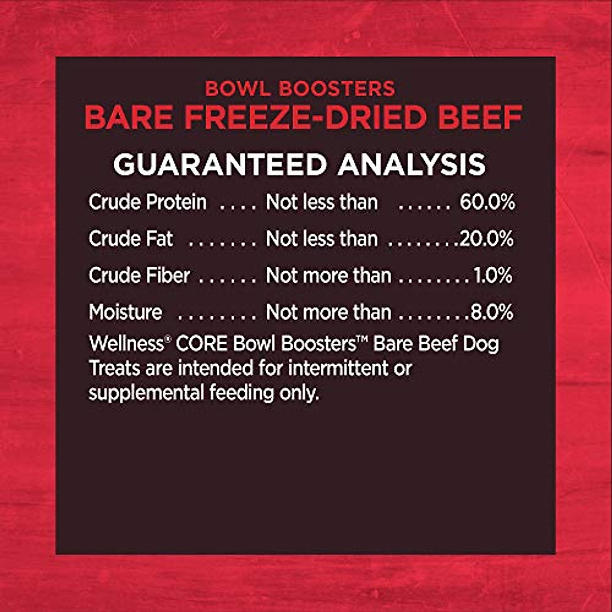 Wellness CORE Bare Bowl Boosters for Dogs, Grain-Free Freeze-Dried Food Mixer Or Topper, Made with Natural Ingredients (Beef, 4-Ounce Bag)