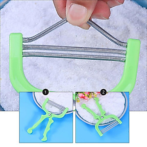 2Pcs Manual Facial Hair Removers Women Face Threaders Epilators Upper Lip Chin Cheeks Neck Portable Beauty Tools for Women (Green)