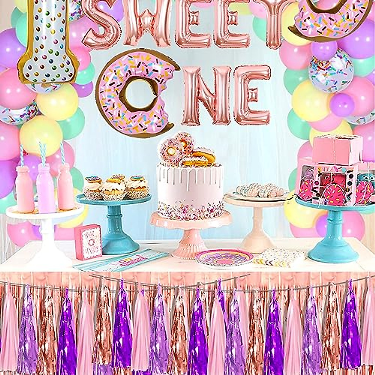 4P Pink-Purple Rose-Gold Party-Decorations Tassel Garland, Tassels Banner Streamers for Parade Floats, Bachelorette, Wedding, Birthday, Halloween, Christmas,