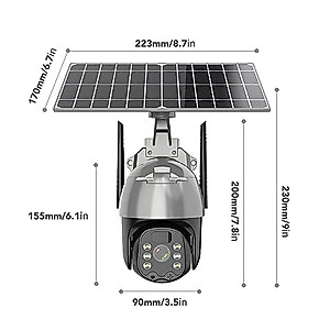 Solar Security Camera, WiFi Outdoor Camera, 4G Remote Control, PIR Motion Detection, Dual Light Source, Full Color Night Vision Camera, Home Surveillance Security Camera