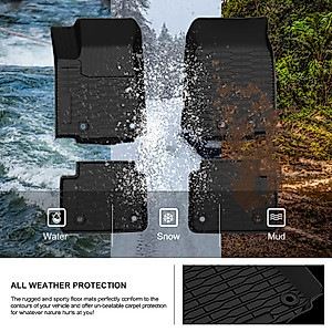 KIWI MASTER Floor Mats for 2021-2025 Jeep Grand Cherokee L OEM Replacement 82216640AA All Weather Mat Custom Fit TPE Front Rear 3-Row Liners, Black